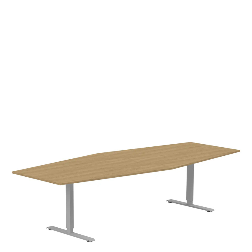 Conference table 2800 X 1200 X 800 oak/silver | Lanab