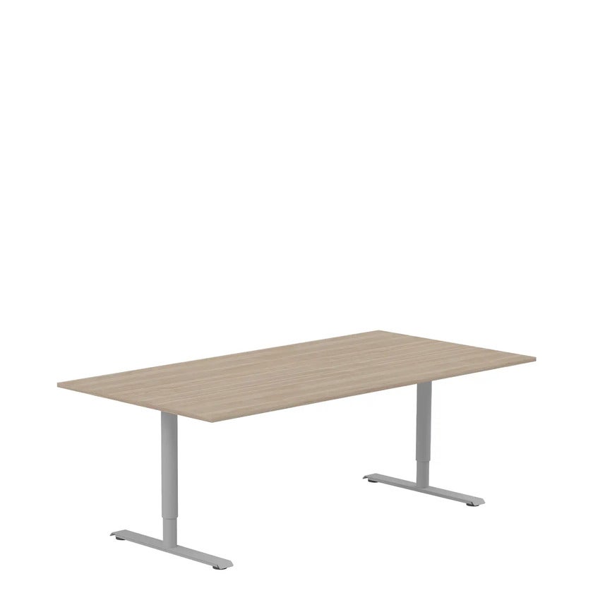 Conference table for 6 - 8 people, white ash/silver | Lanab