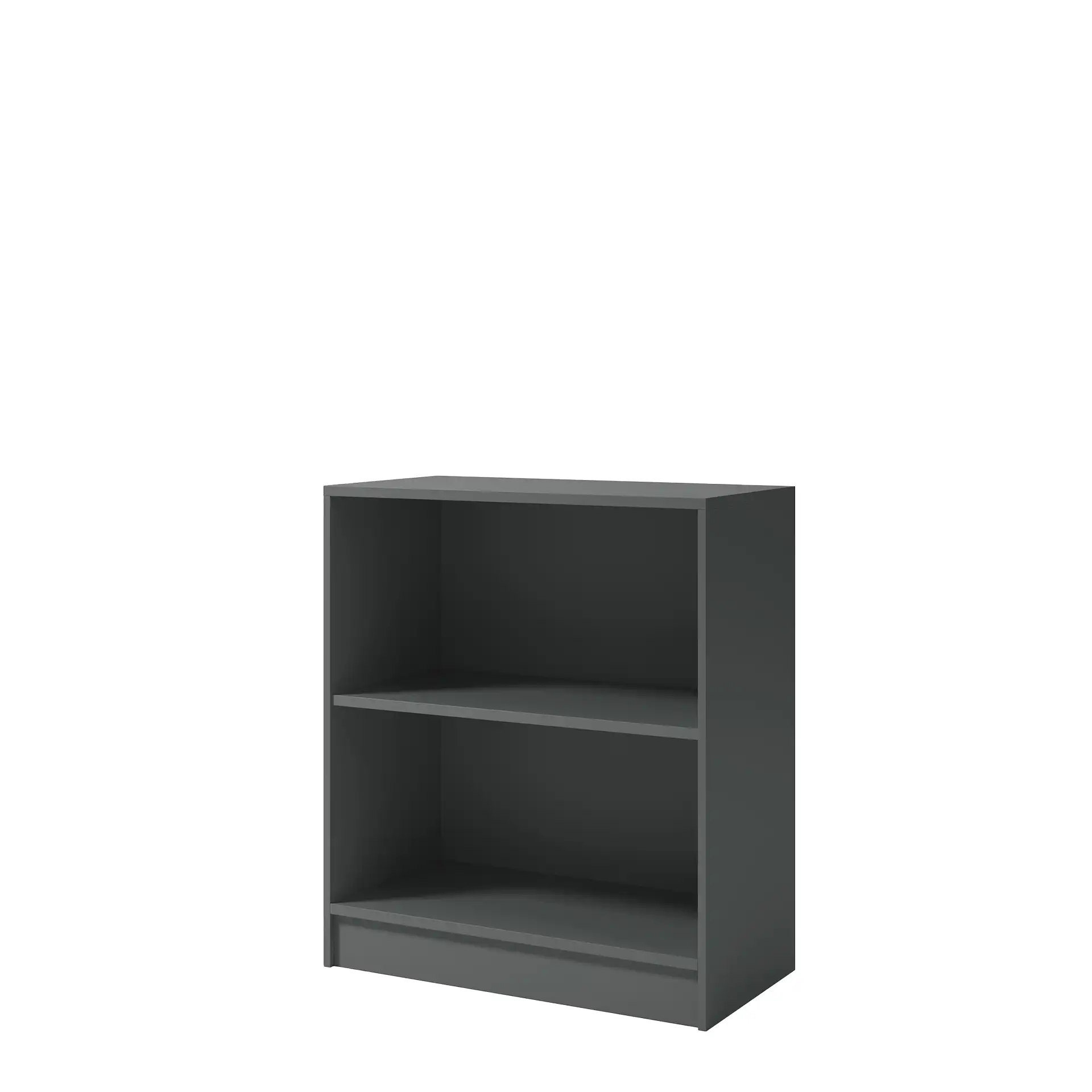Dark grey bookcase with two shelves | Lanab
